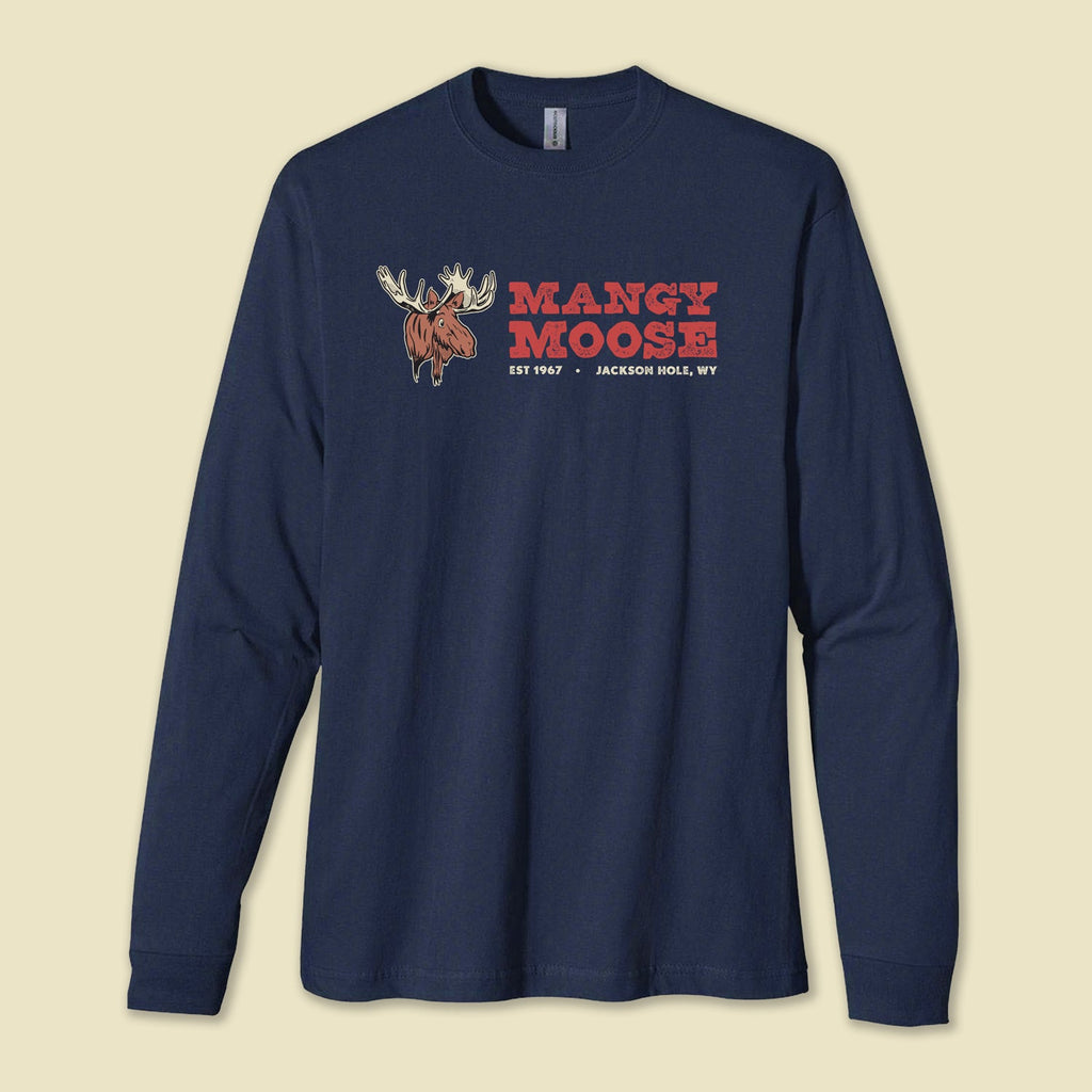 Manny Stacked Logo Long Sleeve T – Mangy Moose
